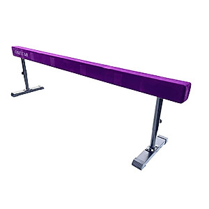 Athletic Bar Expandable Gymnastics Kip Bar 3 in 1 Set with 8 FT Adjustable Balance Tube, 6'x4' Mat for Kids, Horizontal Bar Junior Gymnastic Training Adjustable 3-5 FT Gymnast Asymmetric Bar Blue