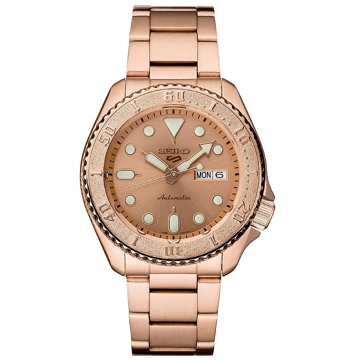 SEIKO 5 Sports Automatic Rose Gold Dial Men's Watch SRPE72