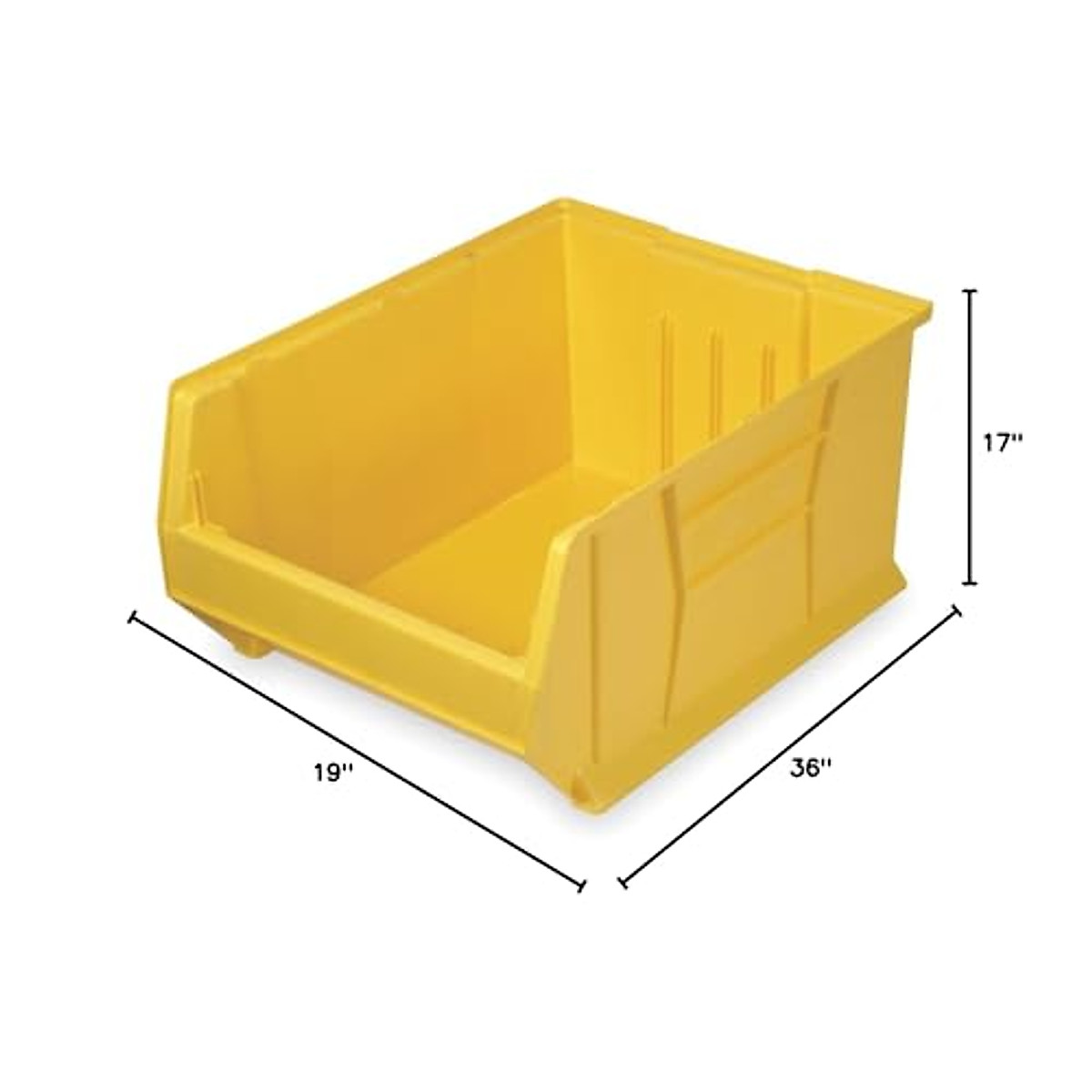 Quantum Storage Systems QUS995YL Hulk Heavy Duty Part Organizer Yellow Bins 36" L x 20" W x 18" H
