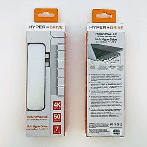 Hyper - HyperDrive Duo 7-in-2 Hub - USB-C for MacBook Pro/Air - HDMI 4K60Hz HDR, USB-C 40Gbps 100W PD, USB-C 5Gbps 60W PD, MicroSD/SD 3.0 UHS-I 104MB/s, 2 x USB-A 5Gbps - Silver