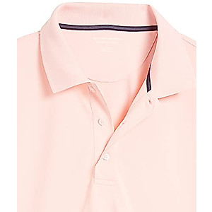Amazon Essentials Men's Regular-Fit Quick-Dry Golf Polo Shirt - Discontinued Colors, Pink, Large
