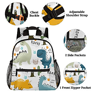 OSAM SPACE Cute Dinosaur Backpack for Boy Mini Backpack, Small Backpack 12 Inche for Kids,Toddler Backpack