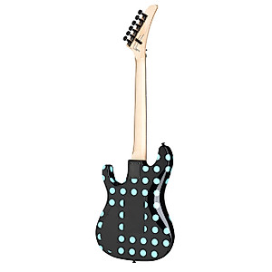 Kramer Nightswan Floyd Rose, Black with Blue Polka Dots
