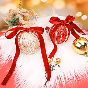 Patelai 3 Rolls 75 Yards Christmas Velvet Ribbon Vintage Velvet Ribbon Spool Green Red and Khaki Velvet Ribbon Roll for Christmas Wedding Wrapping DIY Crafts Decoration Favors (3/5 Inch)