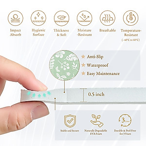 Popsykosy Premium Exercise & Baby Foam Play Mats - Stylish & Large Non-Toxic Puzzle Floor Mat - 6 Tiles - Spacious 6ft x 4ft - Peel-Resistant Reinforced - Soft, Thick, Waterproof - Olive Green