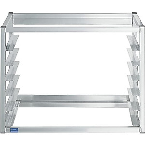 Express KitchQuip 28" x 18" x 21" Aluminum Wall Mounted Sheet/Bun Pan Rack | Fits 6 Full-Size Sheet Pans | Commercial-Grade Perfect for Bakeries, Restaurants, and Catering Kitchens | NSF Certified |