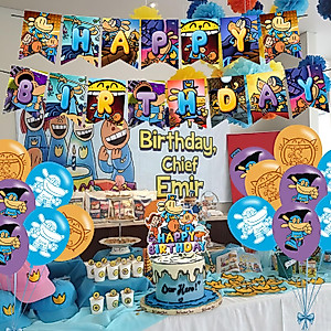 Dogs-M Birthday Party Decorations, Dogs Party Supply Set for Kids, Men and Girls Boys with 1 Happy Birthday Banner Garland , 13 Cupcake Toppers,18 Balloons for Party Decorations