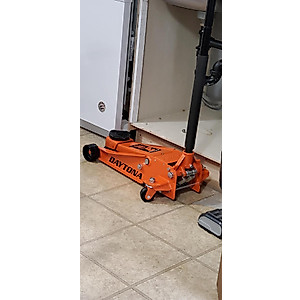 3 ton Steel Heavy Duty Floor Jack with Rapid Pump - Orange
