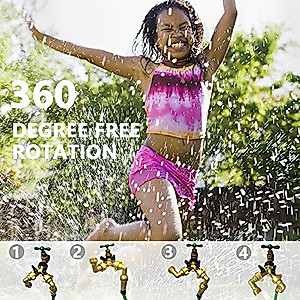 Garden Hose Connector 90 Degree Brass Garden Hose Elbow Solid Brass Adapter (2Pcs)+ Extra 4 Pressure Washers