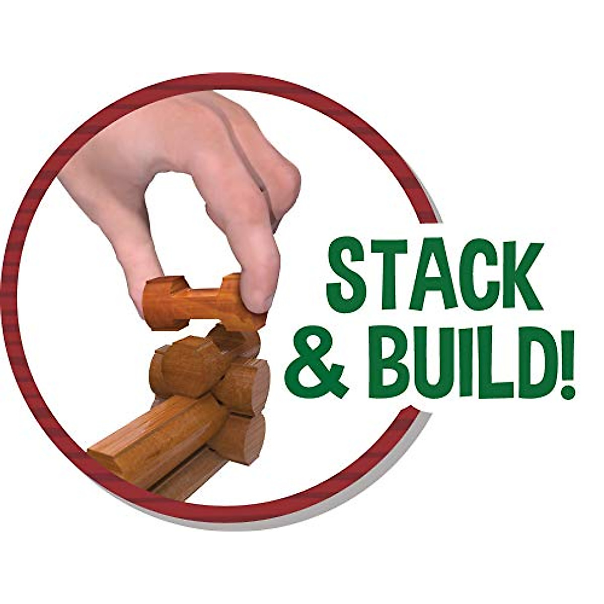 LINCOLN LOGS – Fun On The Farm - 102 Parts - Real Wood Logs - Ages 3+ - Best Retro Building Gift Set for Boys/Girls – Creative Construction Engineering – Top Blocks Game Kit - Preschool Education Toy