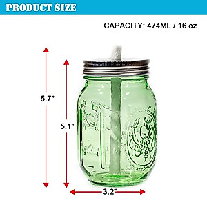 4PCS Mason Bottle Outdoor Tabletop Torch Set with Fiberglass Wicks, Outside Decor Accessories for Yard, Patio, Deck or Garden(Green))