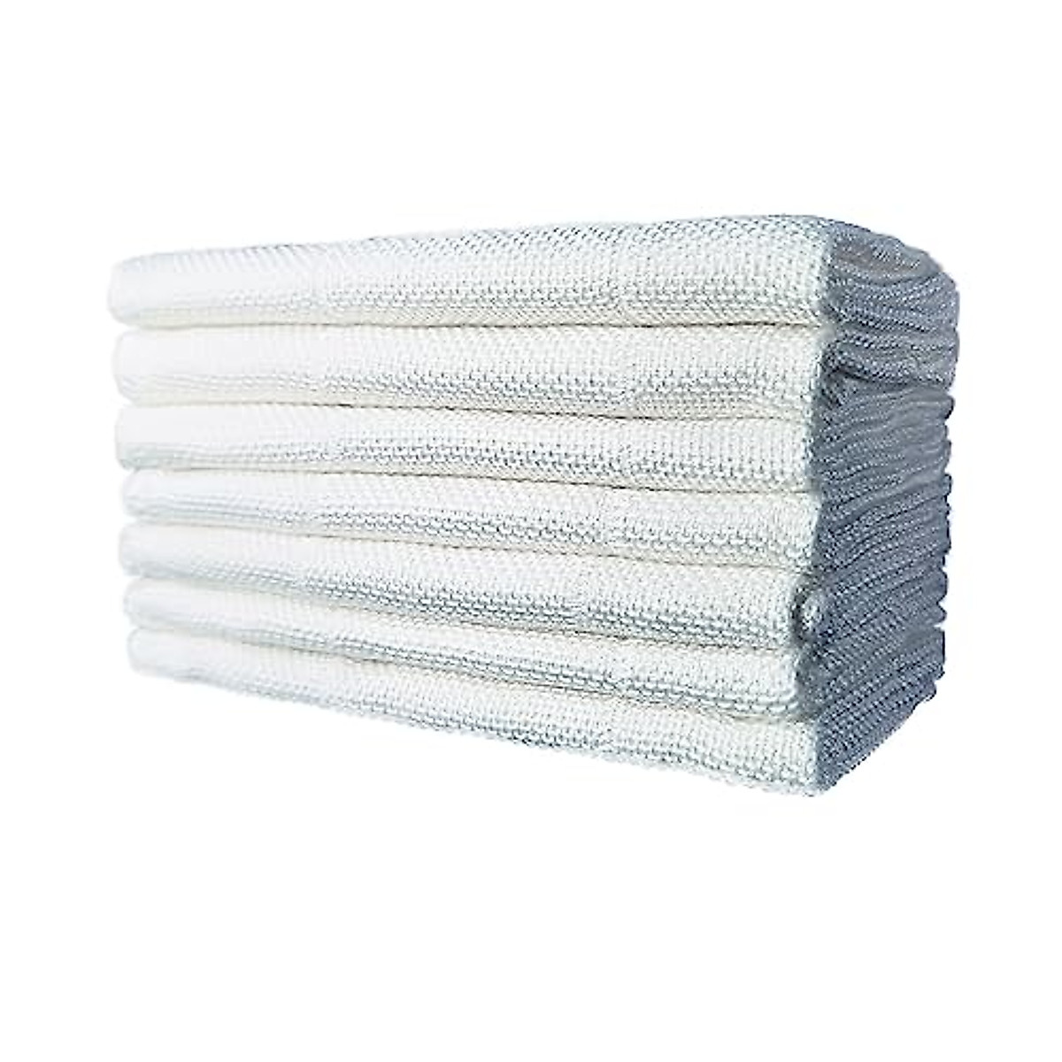 bapocsc Kitchen Dish Cloths Dish Towels Absorbent Non-Stick Bamboo Fiber Stain Removal Cleaning Cloths Dish Rags for Washing Dishes,12x12 Inches,7-Pack (White)