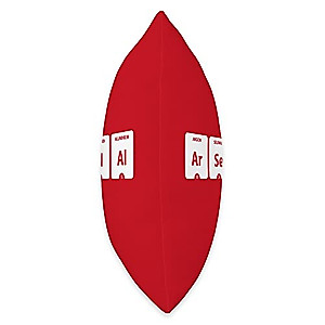 Periodic Table Tees Co Ar-Se-N-Al Periodic Table of Elements Throw Pillow, 18x18, Multicolor