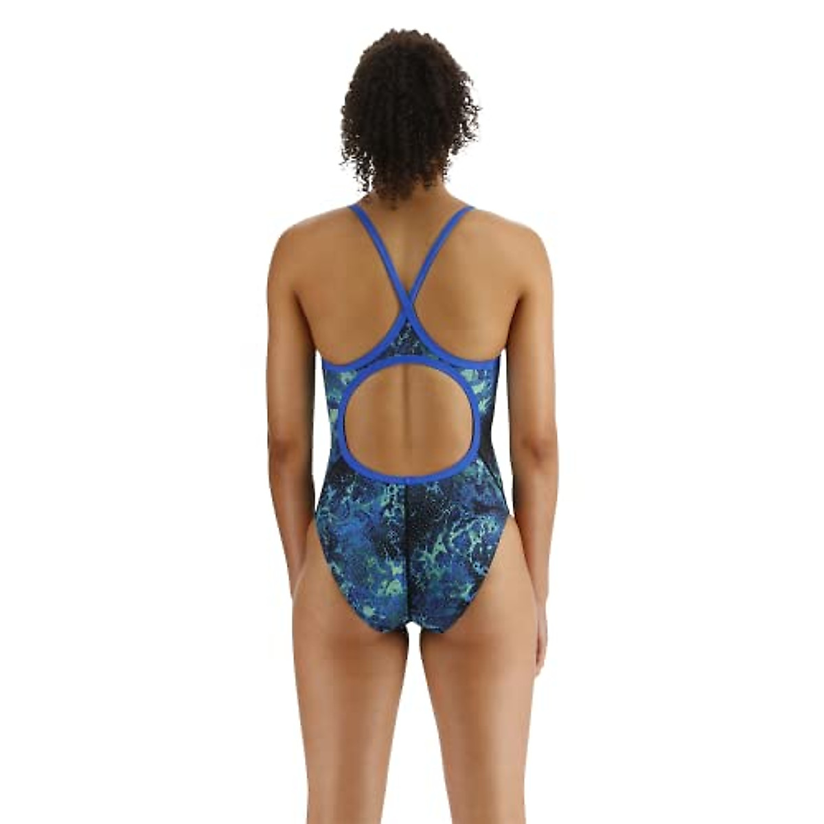 TYR Women's Standard Durafast Lite Diamondfit Swimsuit, Diploria Blue/Green, 32