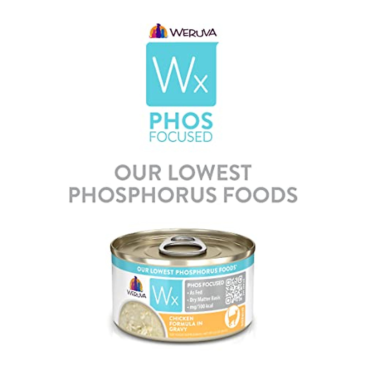 Weruva Wx Phos Focused, Chicken Formula in Gravy, 3oz Can (Pack of 12)