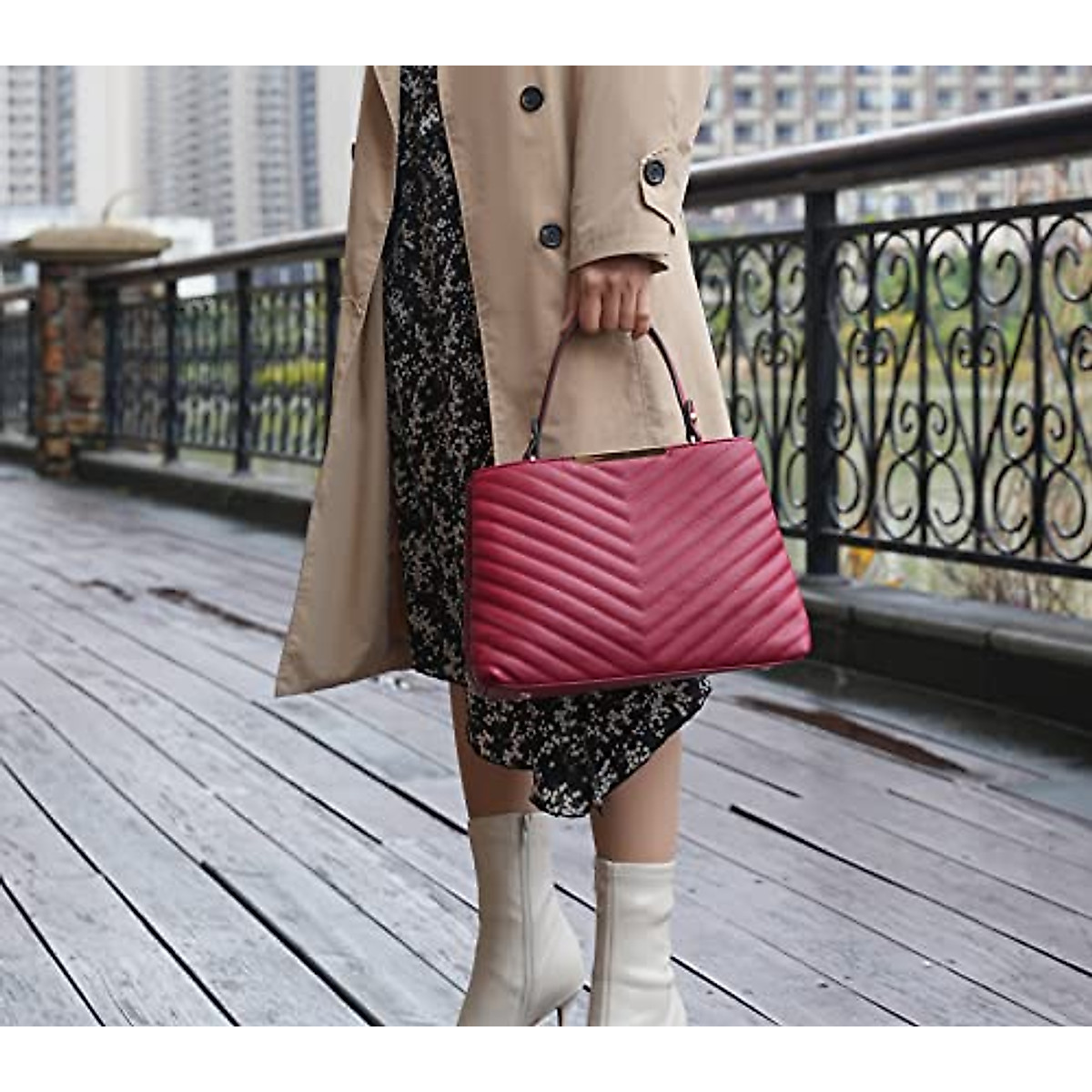 MKF Collection Satchel Bag for Women’s Crossbody Tote Handbag Top-Handle Purse