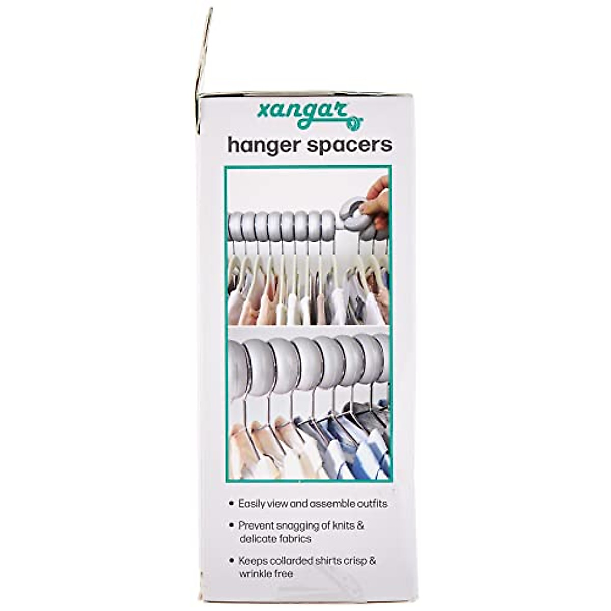 Xangar 60 Pack Hanger Separators, Silver