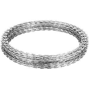 VEVOR 98FT Razor Wire, 98 FT, Sliver
