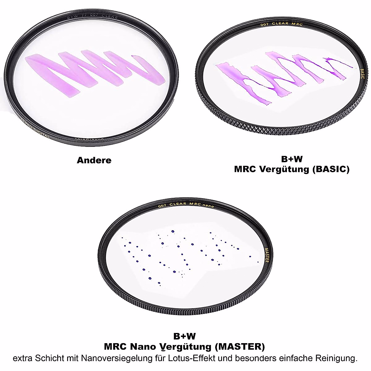 B+W 43mm Master Clear MRC Nano 007M Glass Filter