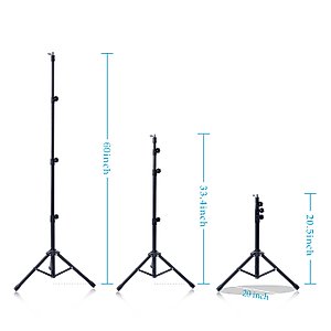 T-SIGN IPad Tripod Stand, Reinforced Foldable Floor Tablet Stand, Height Adjustable 360° Rotating Mount for All 7 to 12 Inches Tablets, Carrying Case, Phone Holder, Bluetooth Remote Control