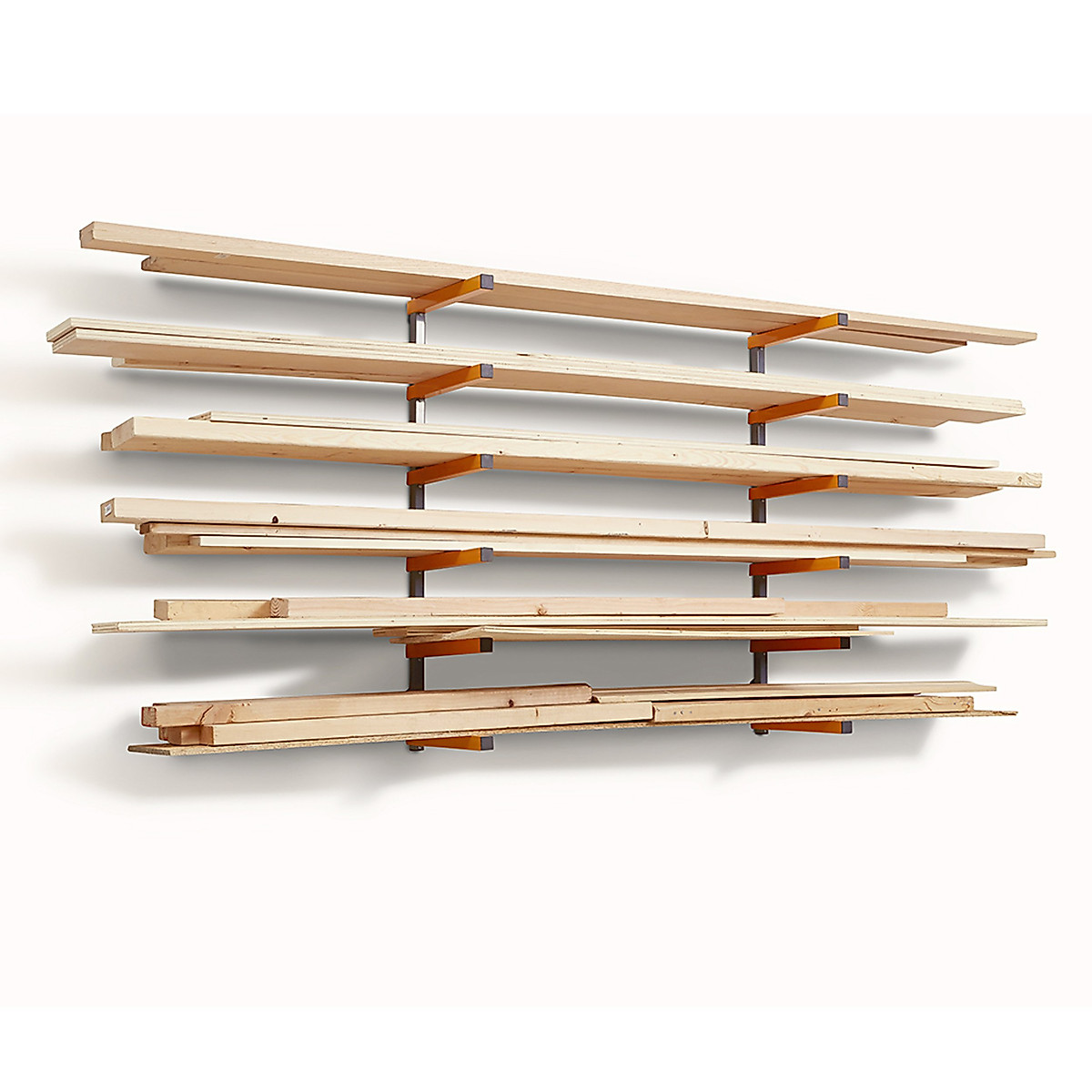 Bora Portamate Speedhorse Sawhorse Pair (PM-4500T, Orange) and Bora Wood Organizer and Lumber Storage Metal Rack (PBR-001)