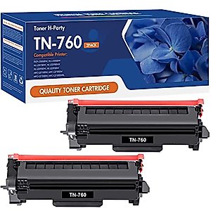 TN760 TN730 Toner for Brother Printer Compatible Replacement for Brother TN760 TN-760 TN 760 TN-730 TN 730 Work for DCP-L2550DW MFC-L2710DW MFC-L2750DW HL-L2350DW HL-L2395DW Cartridge (Black, 2-Pack)