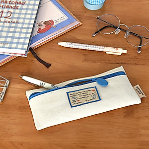 Monolike Unmatched friends Pen Case, Ivory - Pencil Pouch, Portable Pencil Bag, Pencil Case, Office Pouch case