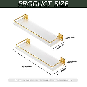 LUOBAO Acrylic Bathroom Rack,Acrylic Bathroom Shelves, Wall Mounted Acrylic Bathroom Rack,Floating Shower Corner Shelf,Shower Shelves for for Storage & Display