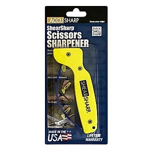AccuSharp ShearSharp Scissor Sharpener - Diamond-Honed Tungsten Carbide Rust-Free Sharpener Quickly Sharpens Most Kitchen and Utility Scissors, Garden Shears, Hedge Clippers & Tin Snips