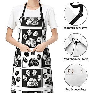 Waldeal Funny Cooking Kitchen Apron for Men Chef Women Dog Groomer With 2 Pockets