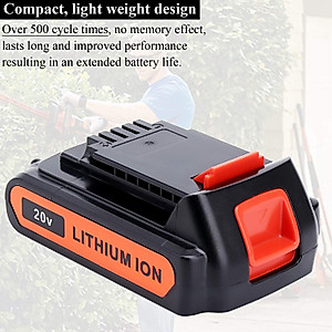 Lasica 2Pack 4.0Ah 20V MAX LBXR20 Compatible with Black and Decker Weed Eater 20V Battery LB2X4020 LBXR2020-OPE LBXR20-OPE2 LBXR20B-2 LB2X3020-OPE LBXR20BT 20 Volt Max Outdoor Cordless Power Tools