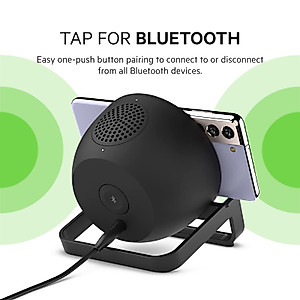 Belkin Quick Charge Wireless Charger + Bluetooth Speaker - Qi-Certified Charger Stand for iPhone, Samsung Galaxy & More - Charge While Listening to Music, Streaming Videos, & Video Calling - Black