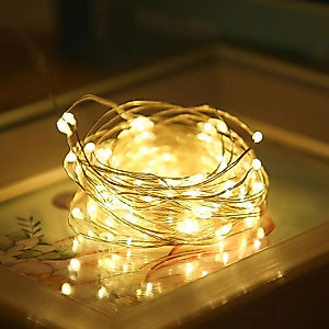 4 Pack LED Fairy Lights Battery Operated with Timer,3M 30 LED Firefly Lights Copper Wire Mini Twinkle String Lights,for Bedroom,Christmas,Wedding Decorations,Warm White