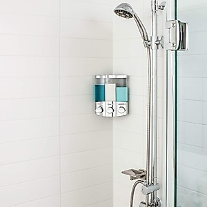 Better Living Products 76344-1 Euro Series TRIO 3-Chamber Soap and Shower Dispenser, Chrome