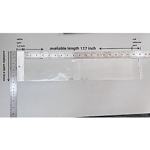 PABCK 100 Pack (Available Size 4.9x17.7 inches) Clear Self Adhesive Straight Hair Packaging Bags with Hang Hole Wigs Hair Storage Beauty Personal Care Hair Care Extensions Wigs Accessories