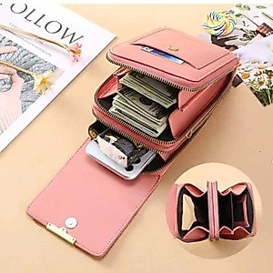 JTMGFFER Anti-theft Leather Bag, Small Crossbody Cell Phone Purse for Women, RFID Blocking PU Leather Crossbody Bag for Women Man (Black)