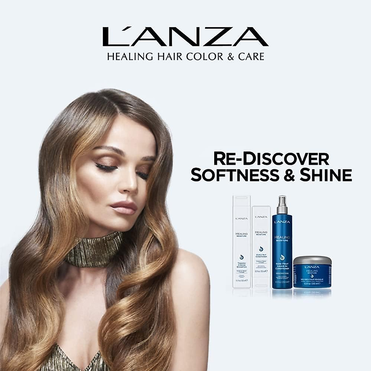 L'ANZA Healing Moisture Tamanu Cream Shampoo, Cleans, Moisturises and Refreshes Dry and Coarse Hair, Rich with Tahitian Tamanu Nut Oil, Sulfate-free, Paraben-free, Gluten-free Formula, Kids