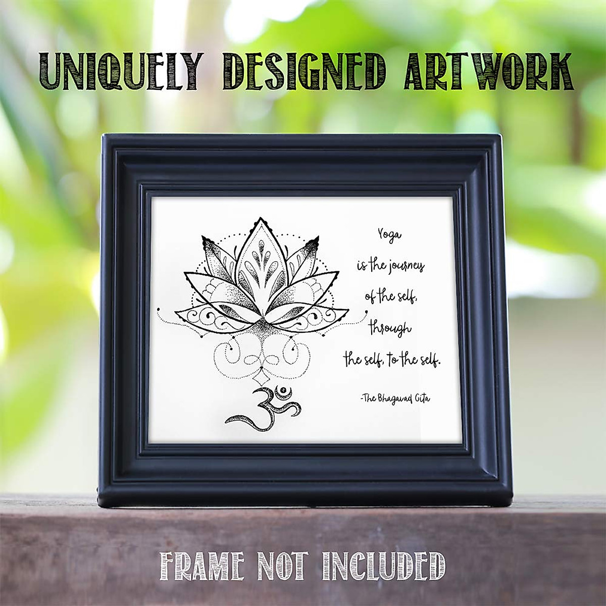 TJ Originals - Yoga is the Journey of the Self Spiritual Quote Decor , Spiritual Quote 11x14 Wall Art , Inspirational Poster Modern Home Art Decoration , Birthday Gifts for Women , Spiritual Quotes Wall Decor , Spiritual Quote Wall Decor , Printed in USA