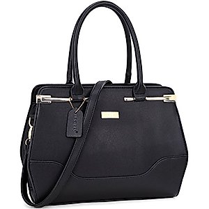 Dasein Women Satchel Purse Vegan Leather Top-handle Bag Work Tote Shoulder Handbag