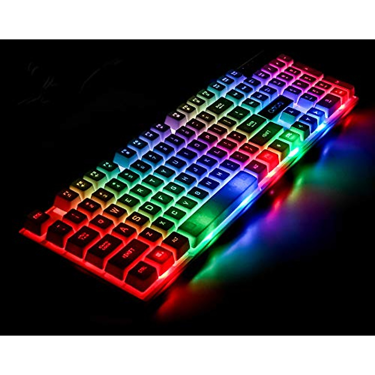 CHONCHOW Gaming Keyboard and Mouse LED Backlit Combo (White)