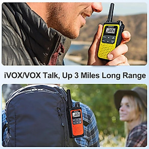 NXGKET Walkie Talkies for Adults Long Rang NOAA Weather Alerts, Rechargeable Walkie Talkies 2 Way Radio 22 FRS Channel with 1800mAh Li-ion Battery Charger USB-C Cable Outdoor Cruises Camping, 4 Pack