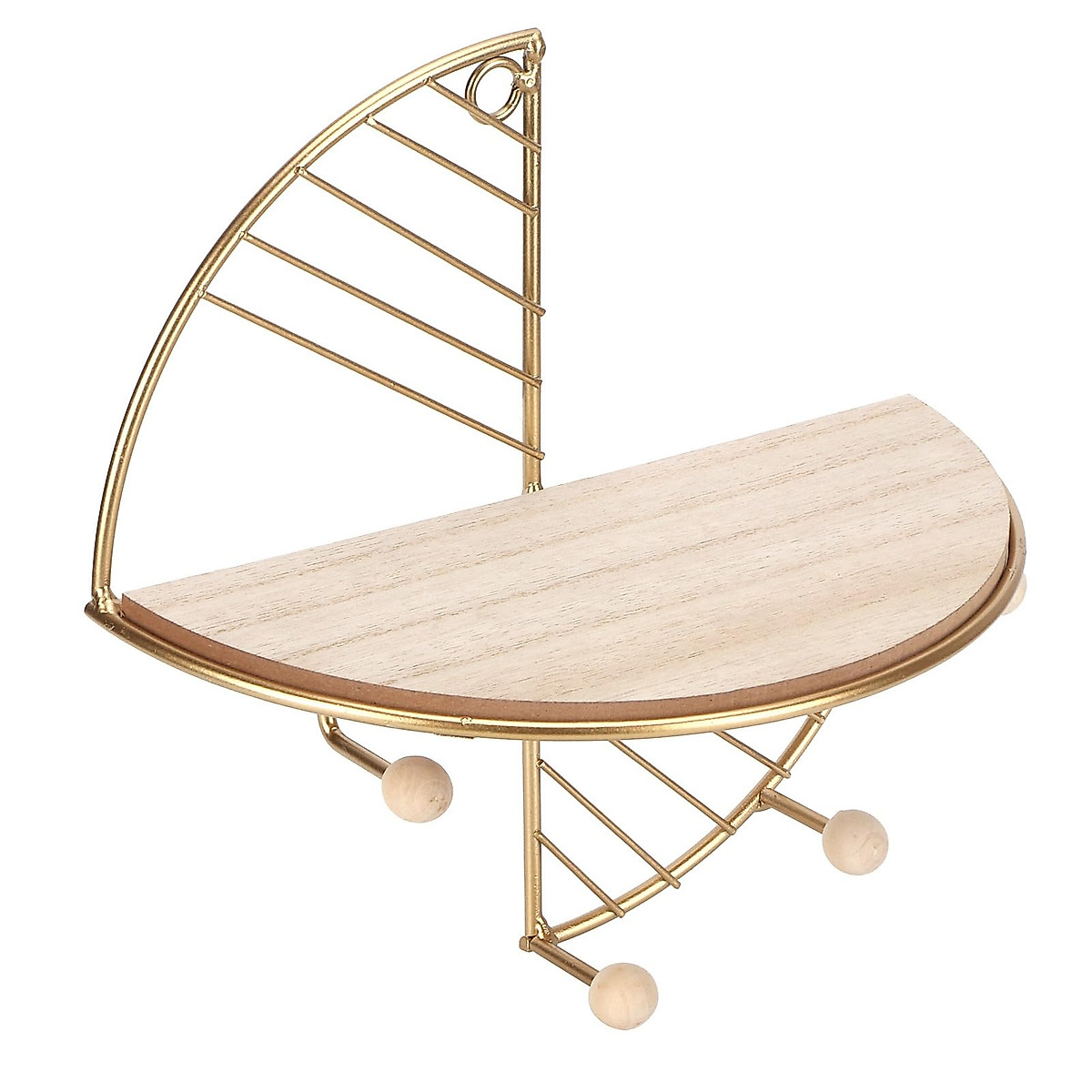 Cyrank Shelving Wall Mounted, Small Shelf for Wall Decorative Wall Shelves Floating Shelves for Bedroom No Drill Shelf Wall Decorations Gold