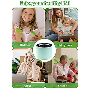 BBT BAMBOOST RP-AP088-F2/F1 Replacement Filter Compatible with Renpho RP-AP088 RP-AP088W RP-AP088B Air Purifier, 3-in-1 H13 True HEPA and High-Efficiency Activated Carbon Filter, 2 Pack