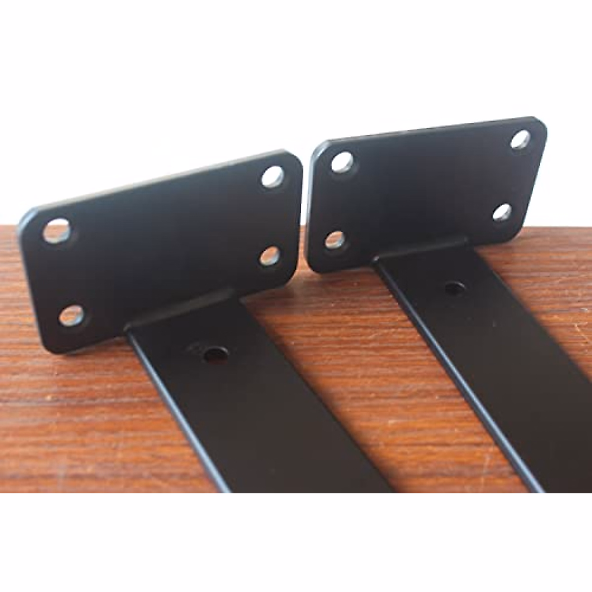 8 Pack - 11 inch Black Hidden L Shelf Bracket (1/5 Inch Thicked) Iron Shelf Brackets, Metal Shelf Bracket, Industrial Shelf Bracket, Modern Shelf Bracket, Metal L Brackets for Shelves Support