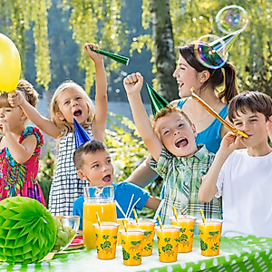 Jinei 100 Pcs Gold Jungle Safari Animals Cups 16 oz Golden Safari Themed Party Disposable Plastic Cups Bulk for Two Wild Theme Birthday Party Baby Shower Favors Supplies