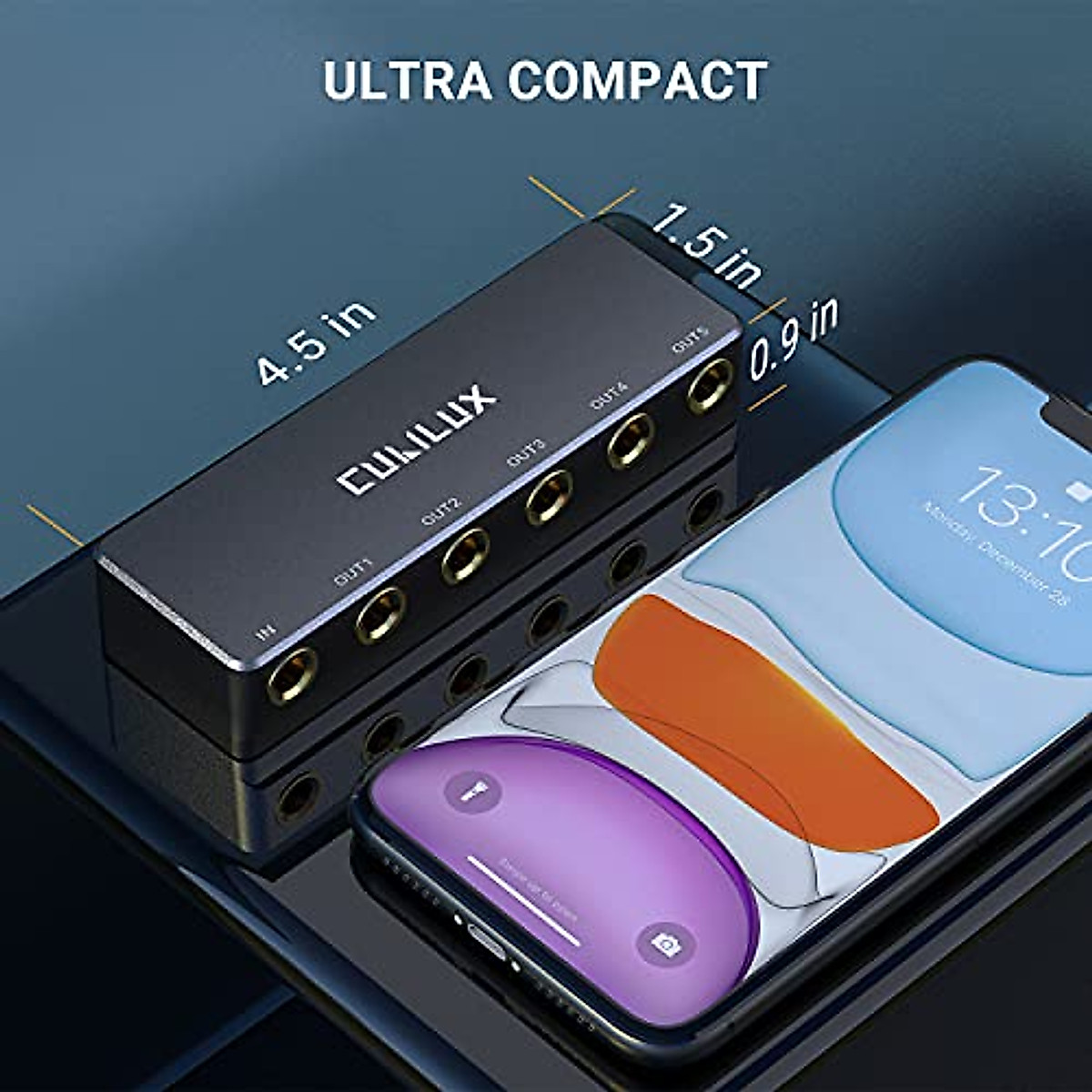 Cubilux 6.35mm Headphones Splitter Box for Audio