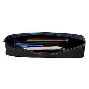 FOR U DESIGNS Pencil Bag Organizer Novelty Soccer Printed Pencil Box for Girls Multifunction Stationery Pencil Pouch,Blue