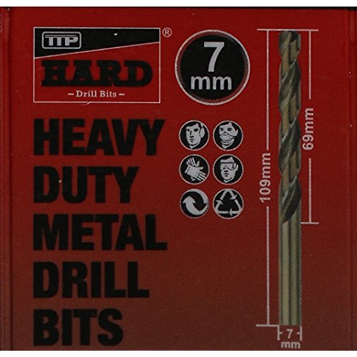 TTP HARD drills Bit 7mm 1 X Metric Drill Bit Cobalt for Drilling Harder Metals Stainless Chrome Aluminum Cast Iron