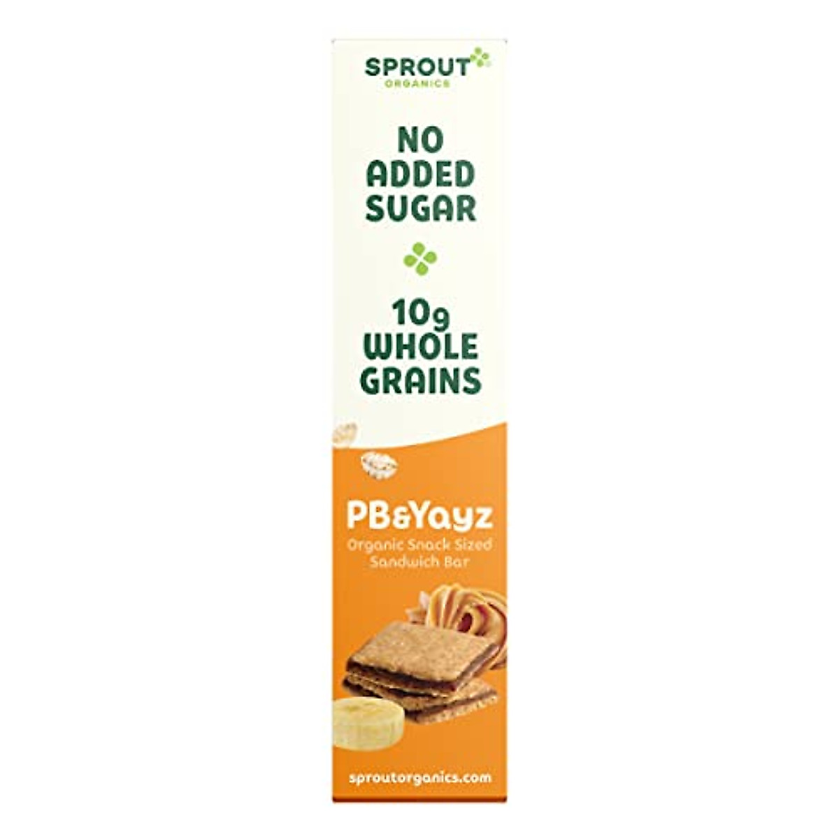 Sprout Organics, PB & Yayz Toddler Snack Bars, Peanut Butter & Banana, 5 Individual Bars 1.02 oz Each (6-boxes)