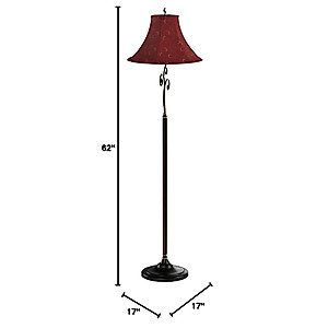 Kenroy Home 31381BRZ Richardson Floor Lamp with Bronze Finish, Casual Style, 61" Height, 17" Width, 17" Depth